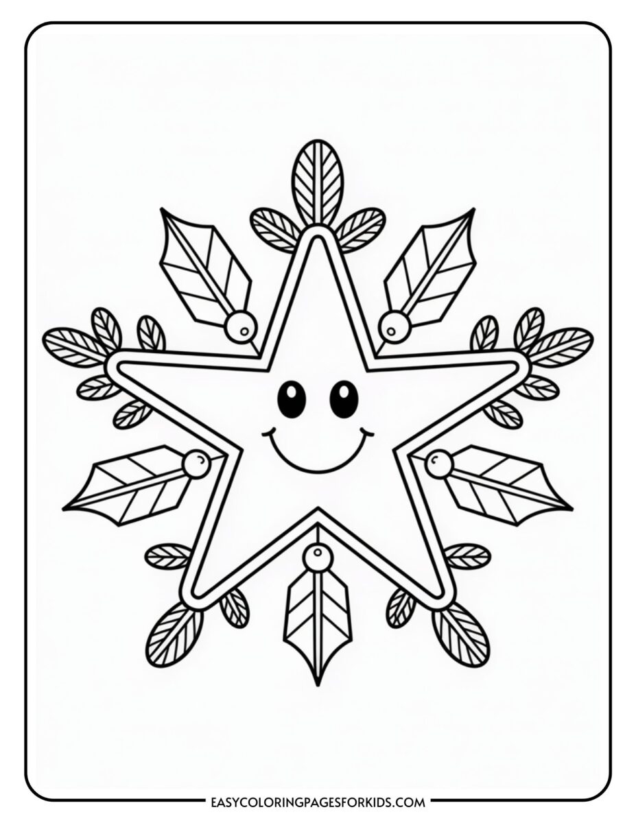 Christmas Star Coloring Page (8 Sheets To Color) - Easy Coloring Pages ...