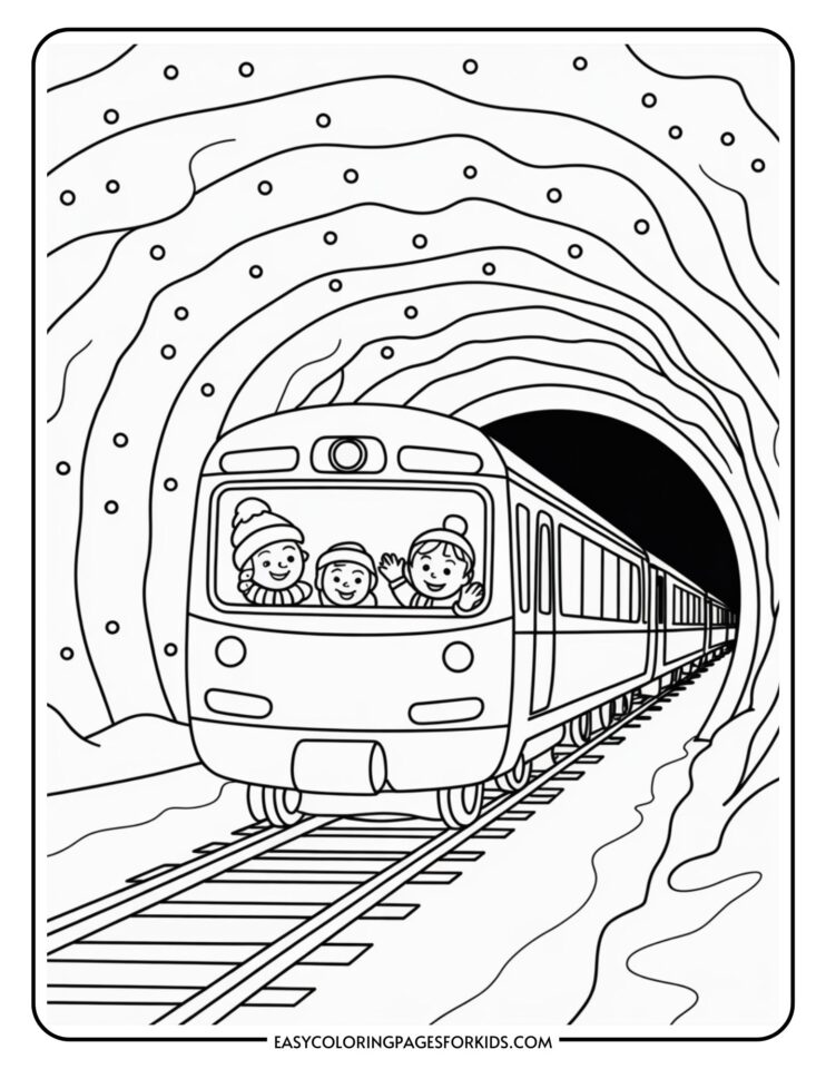 Christmas Train Coloring Pages (8 Pages To Color) - Easy Coloring Pages ...