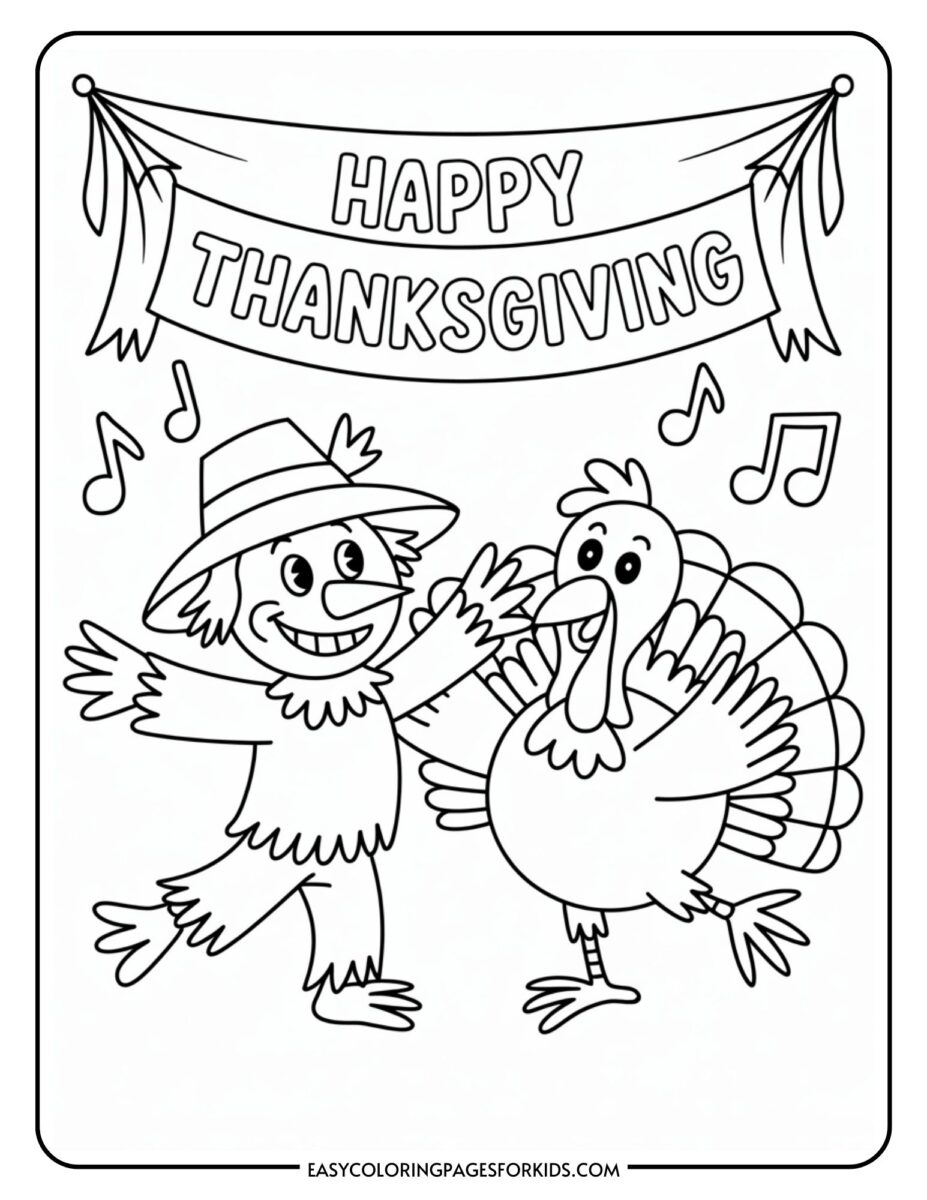 Coloring Pages Thanksgiving Printable (10 PDF Pages) - Easy Coloring ...
