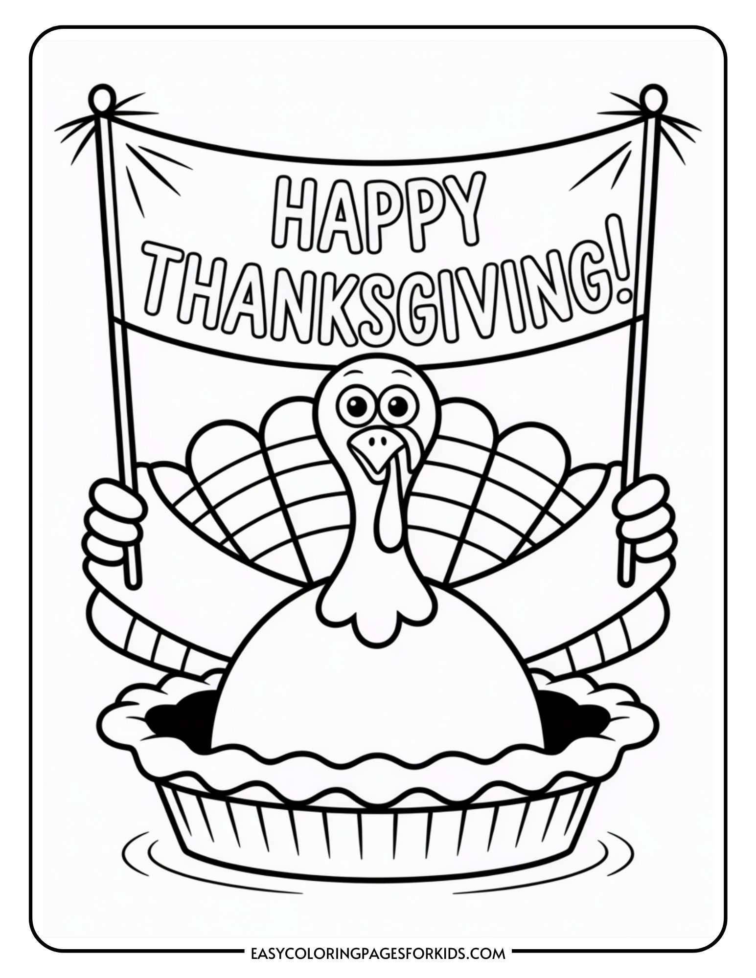 Coloring Pages Thanksgiving Printable (10 PDF Pages) - Easy Coloring ...