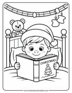 Cozy Christmas Coloring Pages (8 Coloring Sheets) - Easy Coloring Pages ...