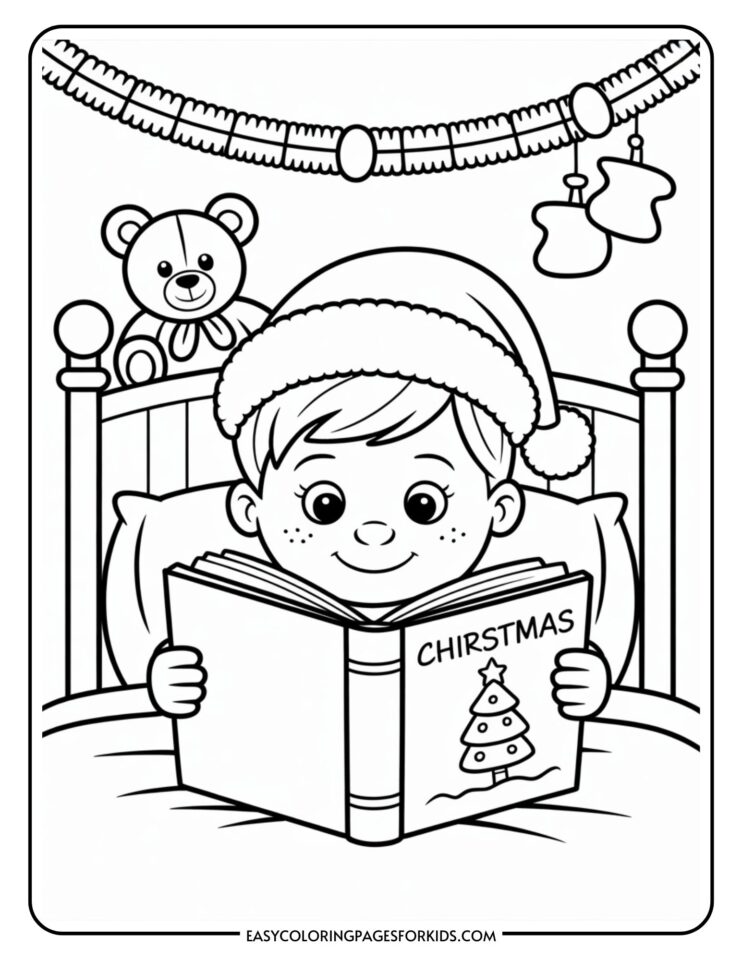 Cozy Christmas Coloring Pages (8 Coloring Sheets) - Easy Coloring Pages ...
