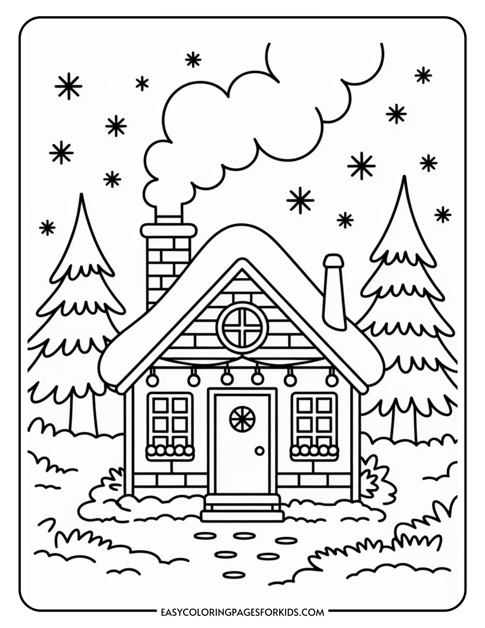 Cozy Christmas Coloring Pages (8 Coloring Sheets) - Easy Coloring Pages ...