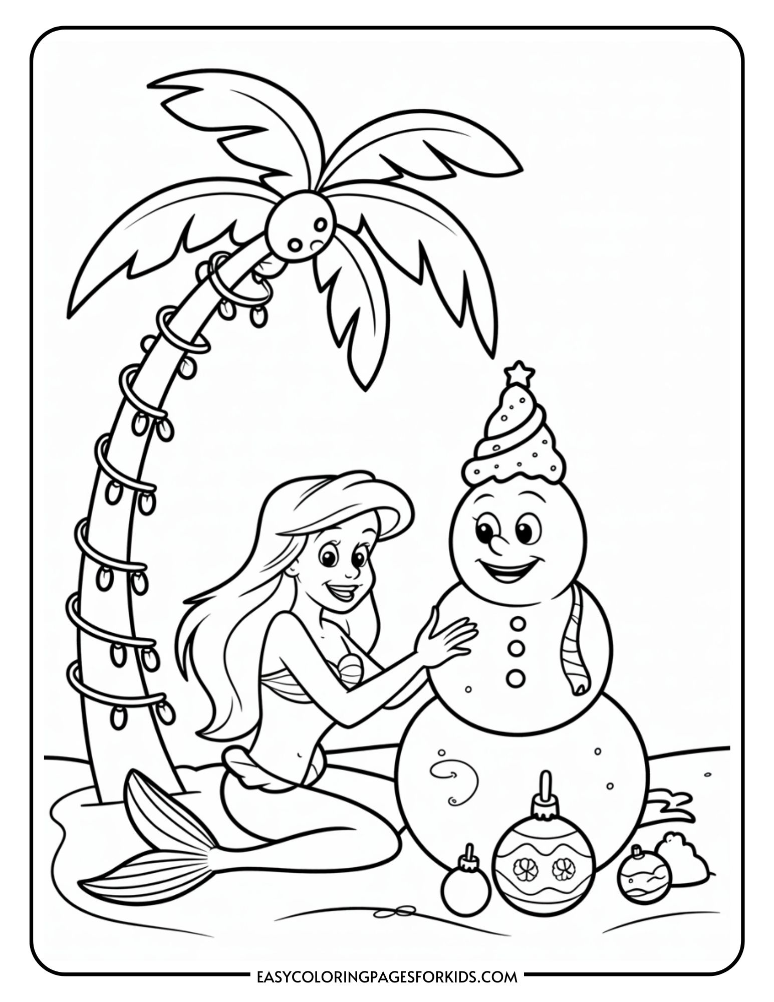 Disney Princess Christmas Coloring Pages (10 Pages To Color) - Easy ...