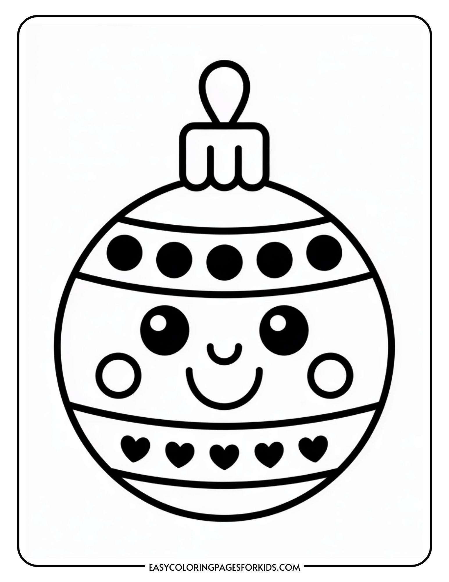 Easy Cute Christmas Coloring Pages (8 Sheets To Color) - Easy Coloring ...