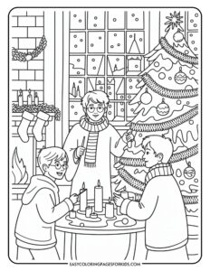 Harry Potter Christmas Coloring Pages (13 Pages To Print) - Easy ...