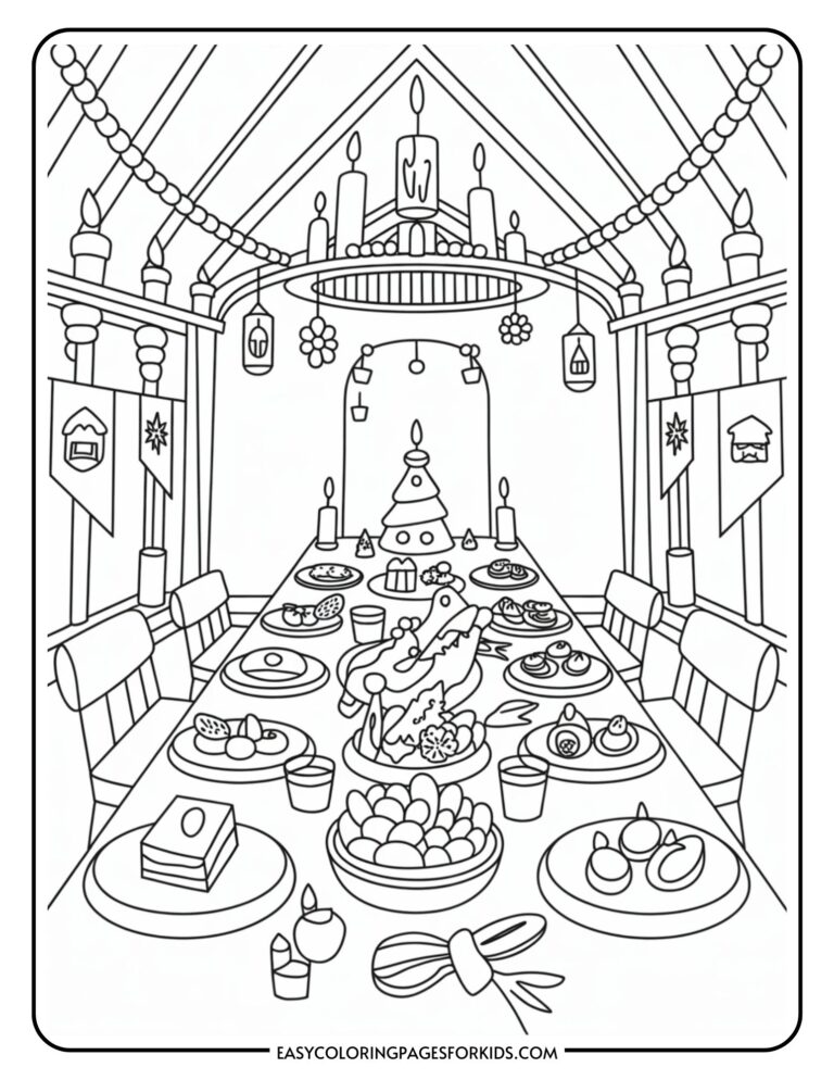 Harry Potter Christmas Coloring Pages (13 Pages To Print) - Easy ...