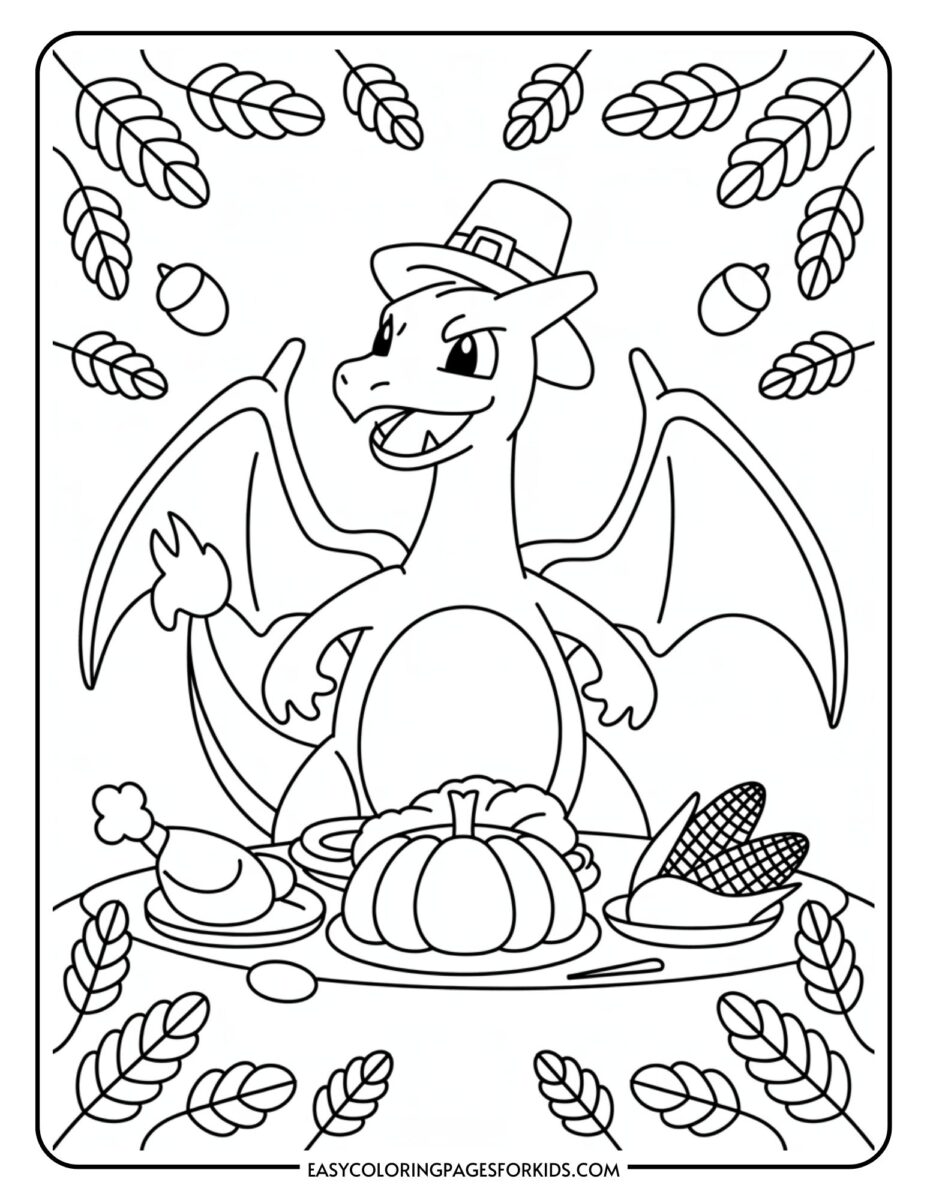 Pokemon Thanksgiving Coloring Pages (10 Sheets To Color) - Easy ...