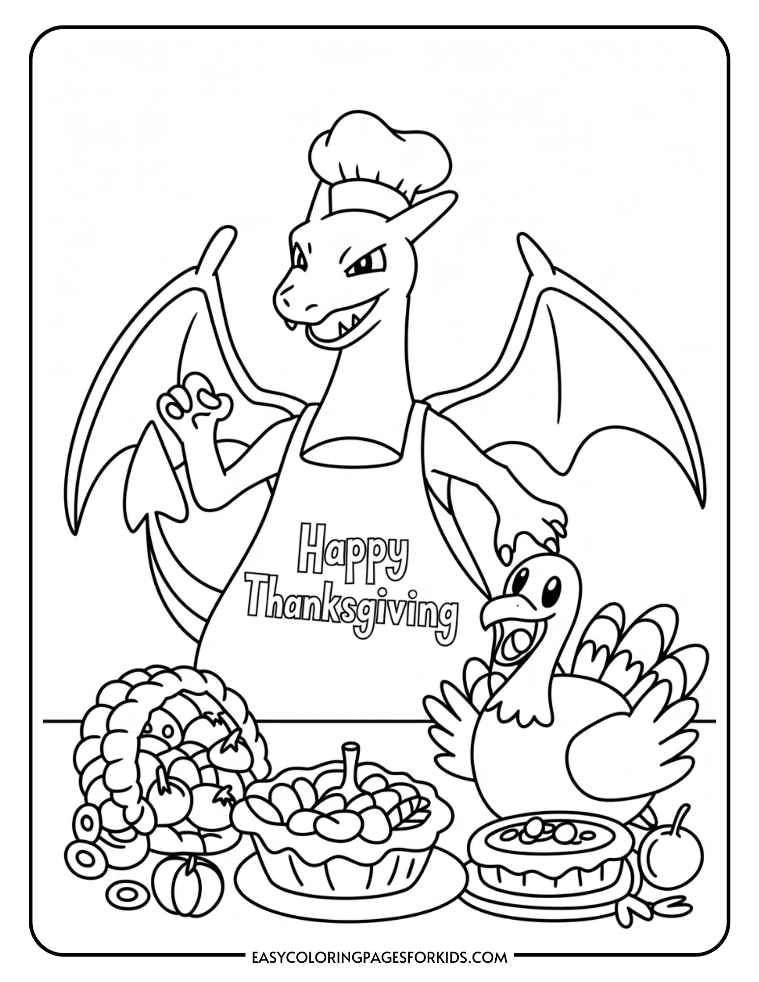 Pokemon Thanksgiving Coloring Pages (10 Sheets To Color) - Easy ...