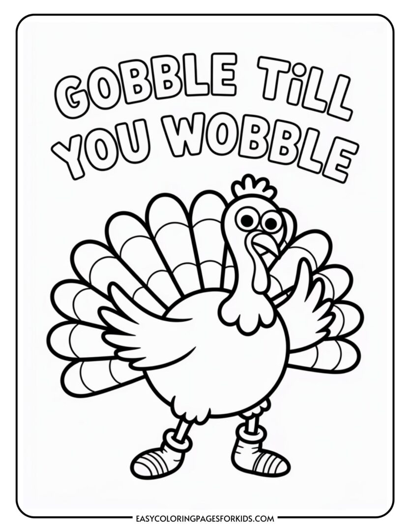Thanksgiving Turkey Coloring Page (11 Printable Pages) - Easy Coloring ...