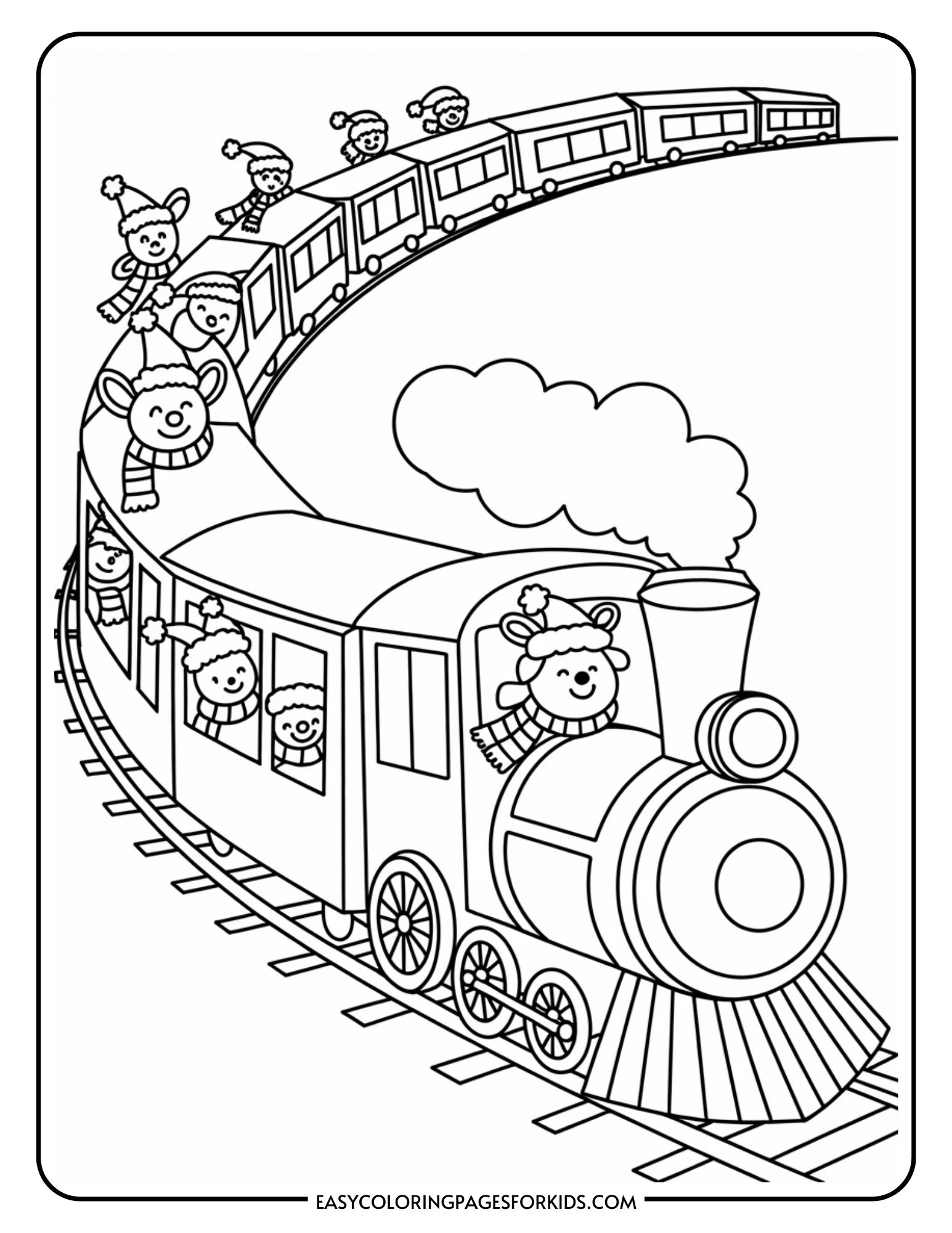 Toddler Christmas Coloring Pages (8 Sheets To Color) - Easy Coloring ...