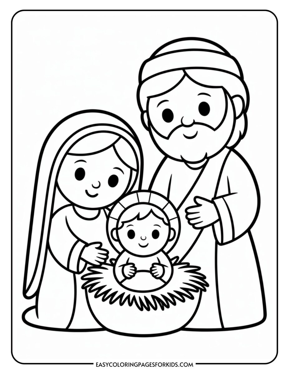 Toddler Christmas Coloring Pages (8 Sheets To Color) - Easy Coloring ...