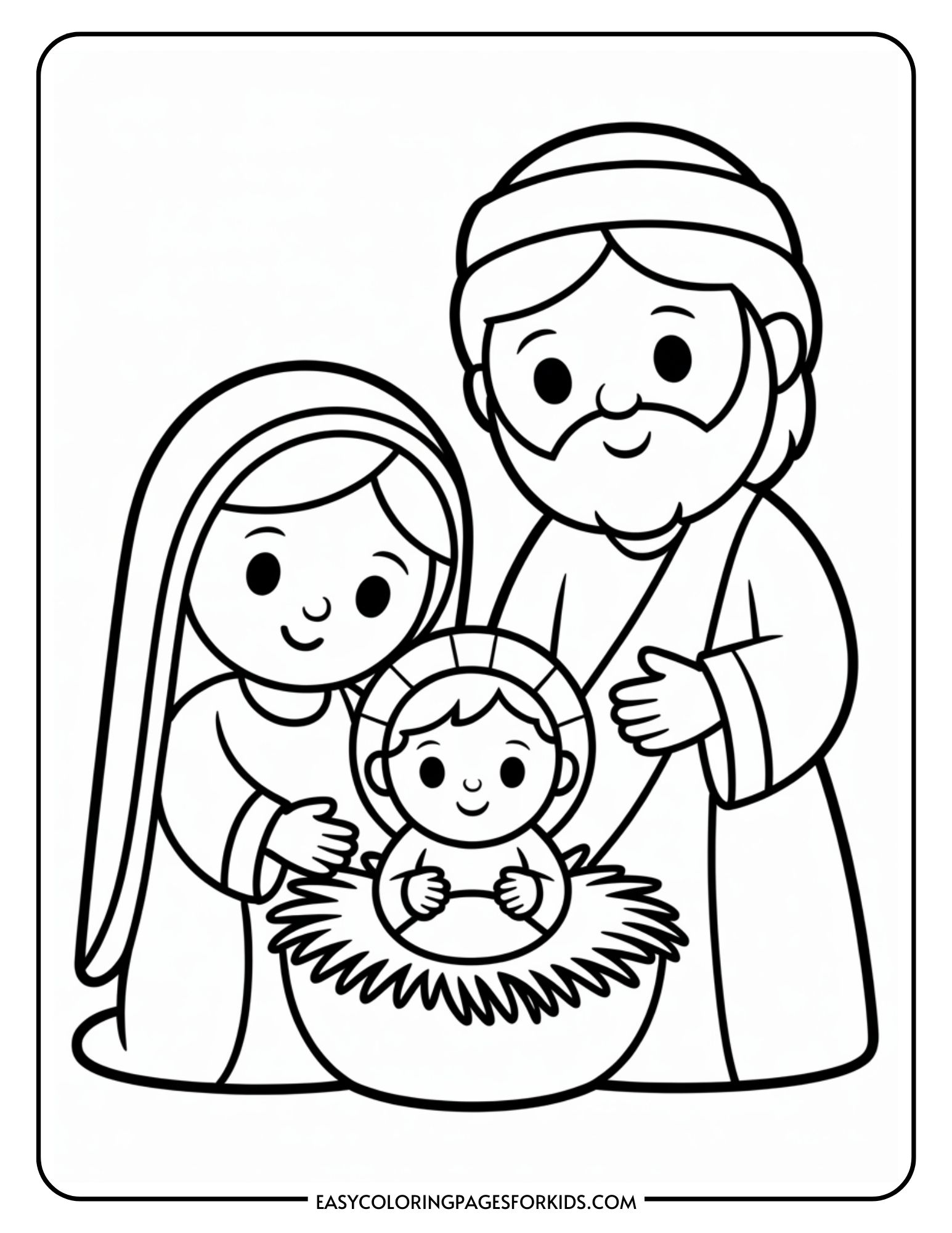 Toddler Christmas Coloring Pages (8 Sheets To Color) - Easy Coloring ...