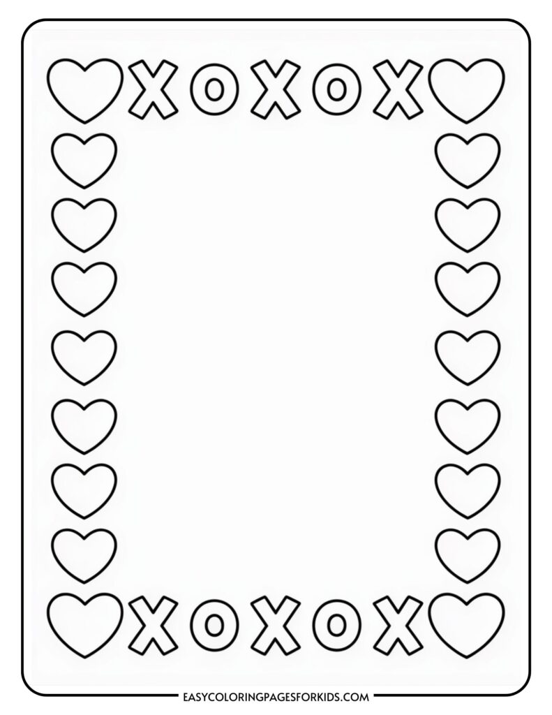 Valentine's Day Card Printable Coloring Pages (7 Pages To Color) - Easy ...