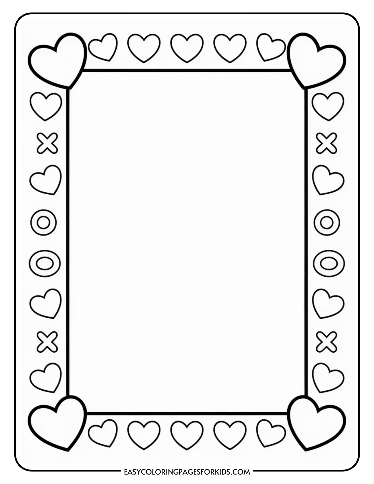 Valentine's Day Card Printable Coloring Pages (7 Pages To Color) - Easy ...