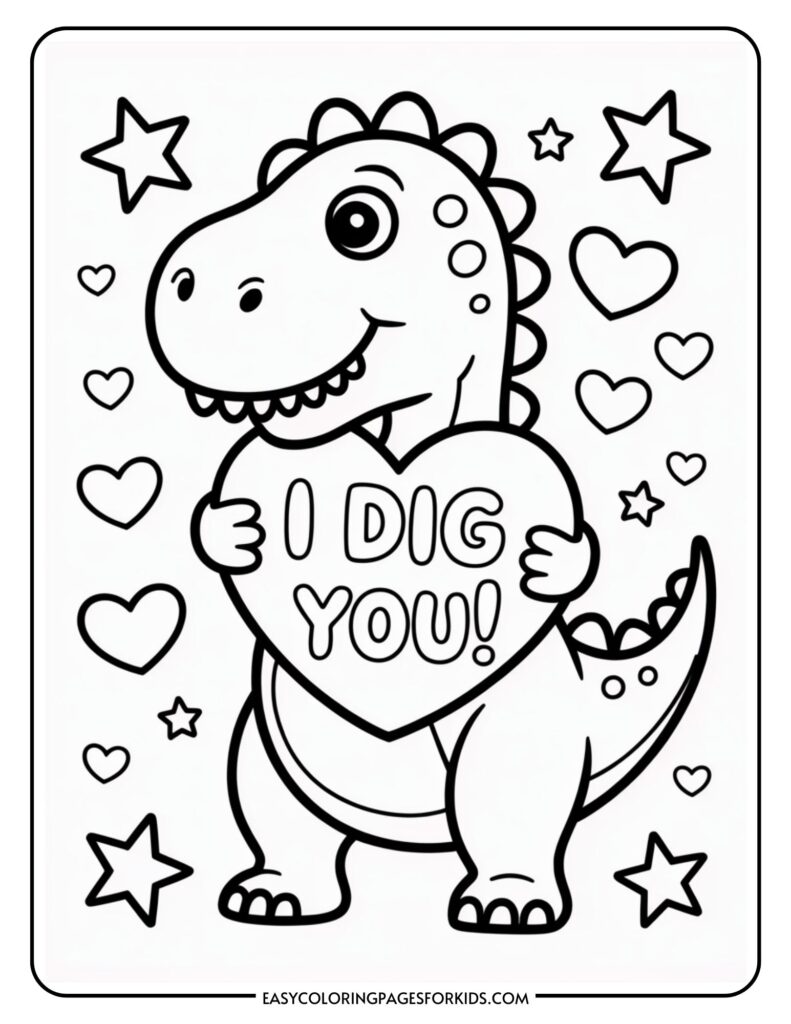 Valentine's Day Card Printable Coloring Pages (7 Pages To Color) - Easy ...