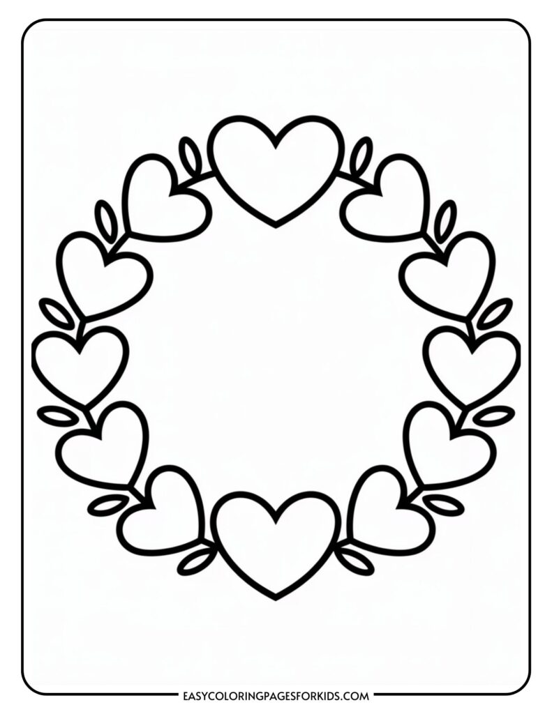 Easy Valentines Coloring Pages (12 Sheets To Color) - Easy Coloring ...