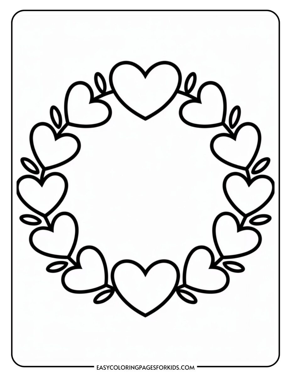 Easy Valentines Coloring Pages (12 Sheets To Color) - Easy Coloring ...