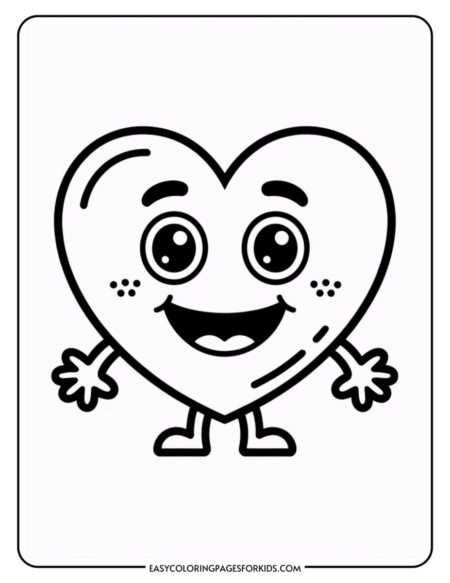 Easy Valentines Coloring Pages (12 Sheets To Color) - Easy Coloring ...