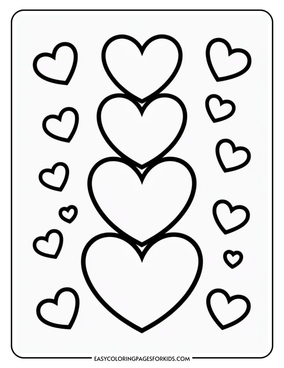 Preschool Valentine Coloring Pages (13 Coloring Sheets) - Easy Coloring ...