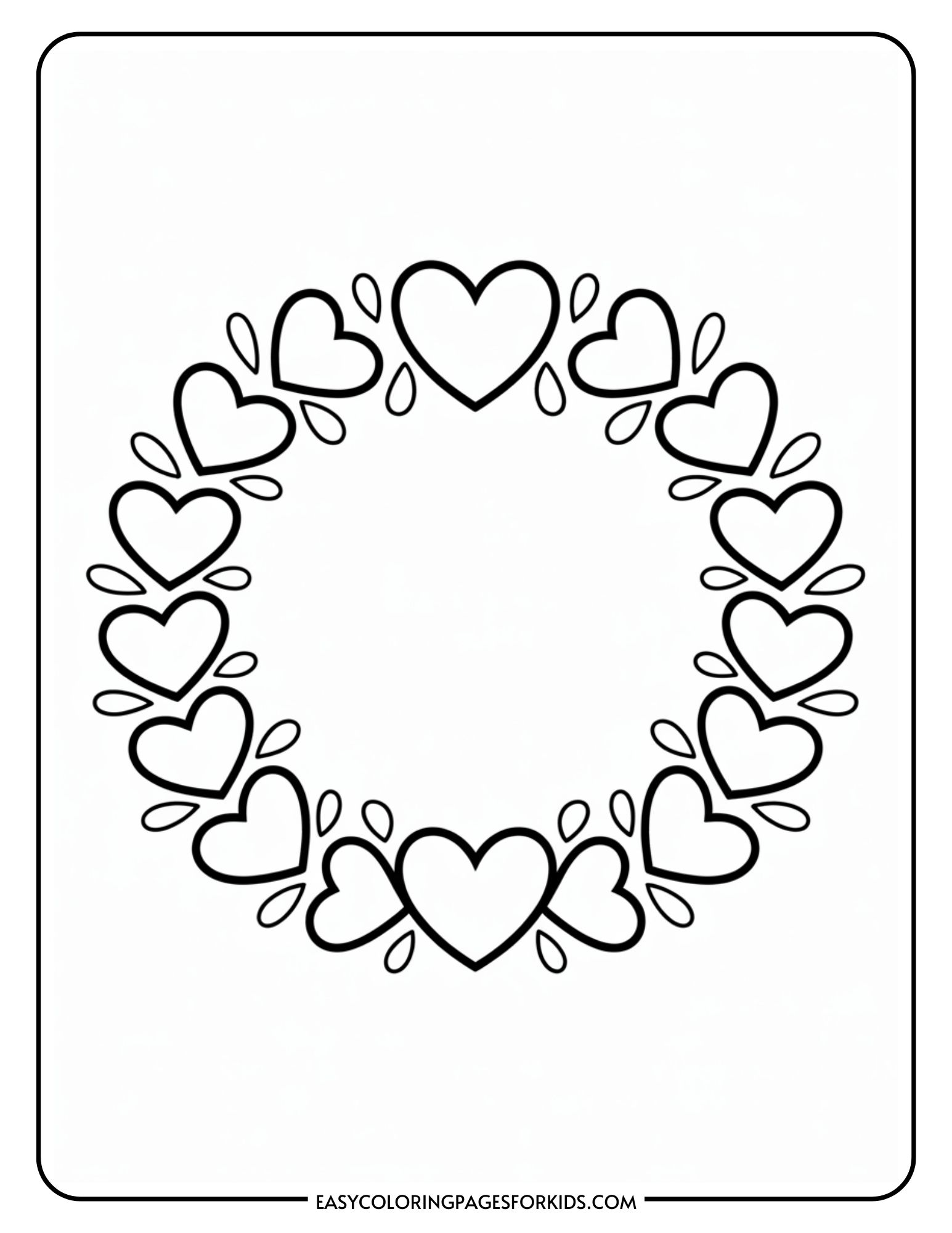 Valentine Heart Coloring Pages (10 Sheets To Color) - Easy Coloring ...