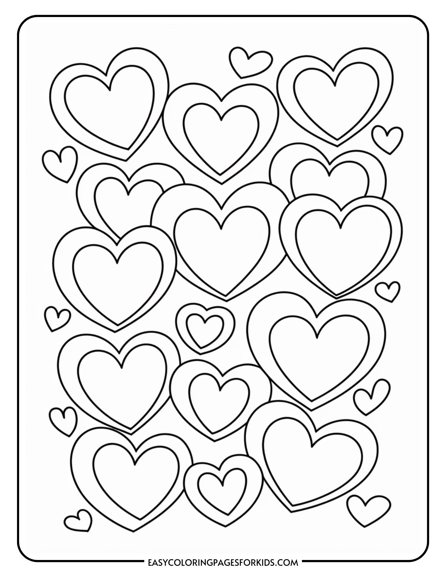 Valentine Heart Coloring Pages (10 Sheets To Color) - Easy Coloring ...