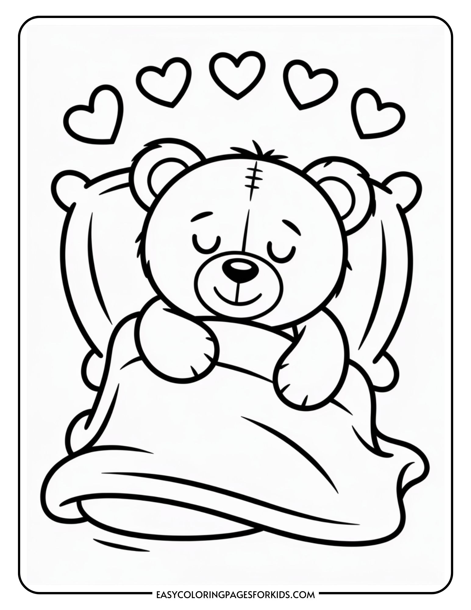 Valentine Teddy Bear Coloring Pages (10 Coloring Sheets) - Easy ...