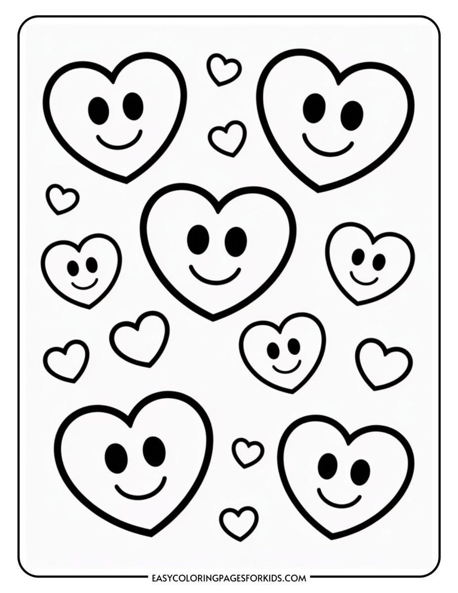 Valentines Day Coloring Pages (15 PDF Pages) - Easy Coloring Pages for Kids