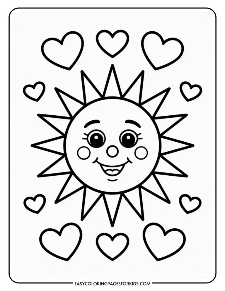 Valentines Day Coloring Pages (15 PDF Pages) - Easy Coloring Pages for Kids