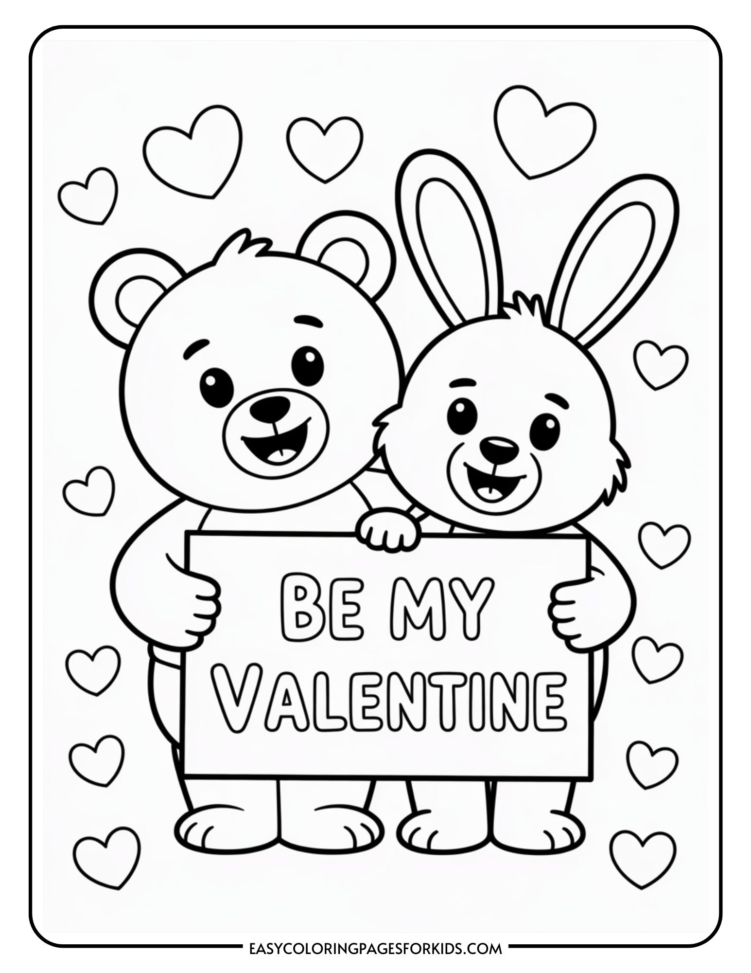 Will You Be My Valentine Coloring Pages (15 Pages To Color) - Easy ...